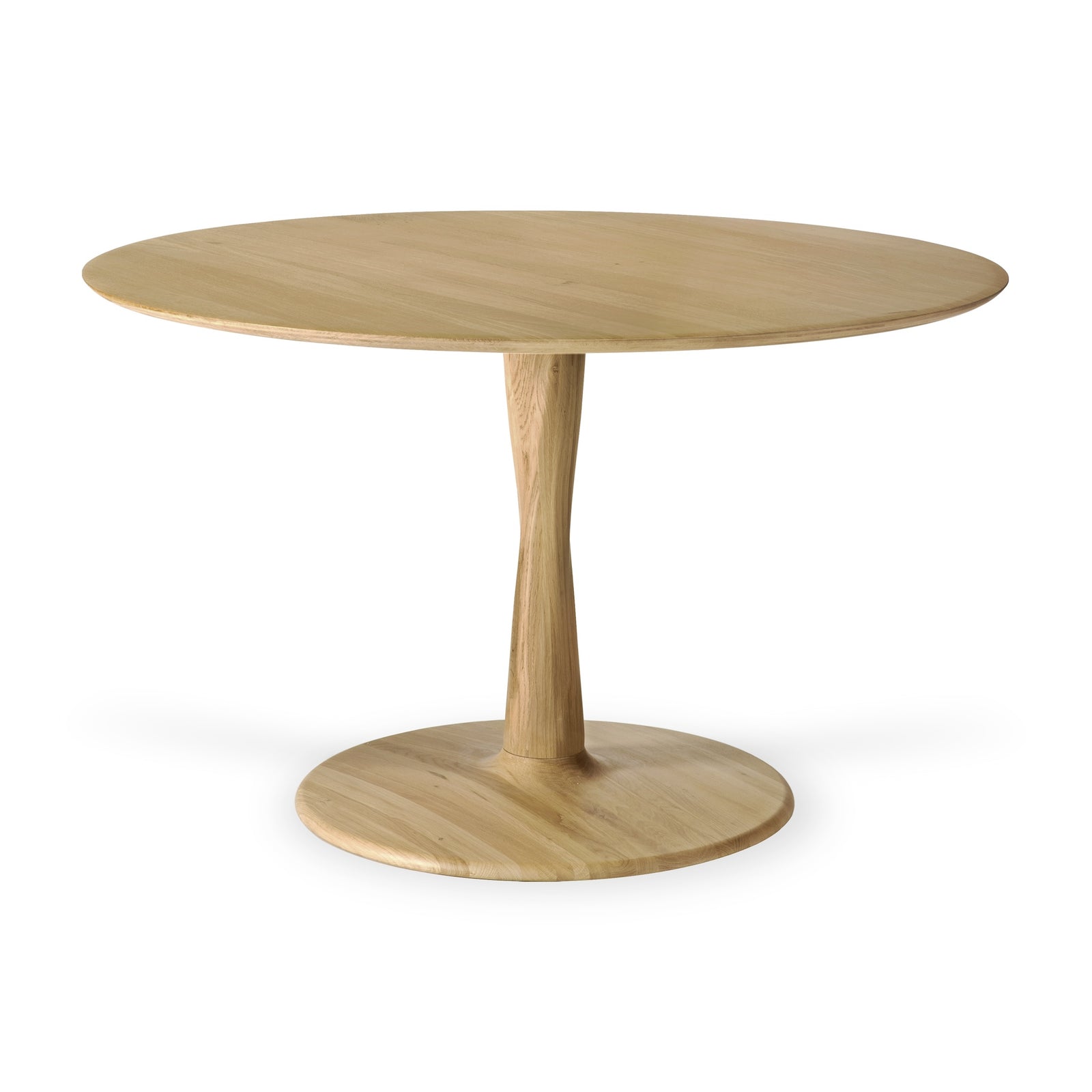 Ethnicraft Round Oak Torsion Dining Table