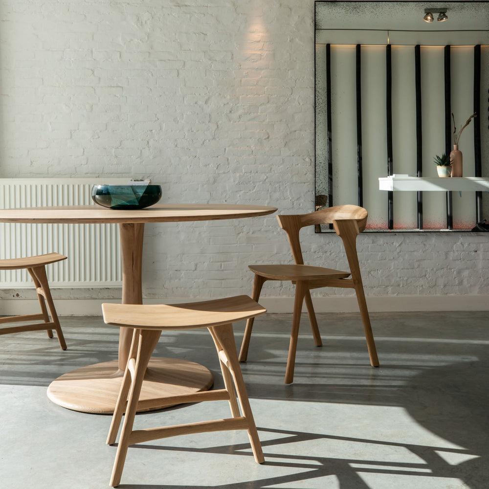 Ethnicraft Round Oak Torsion Dining Table