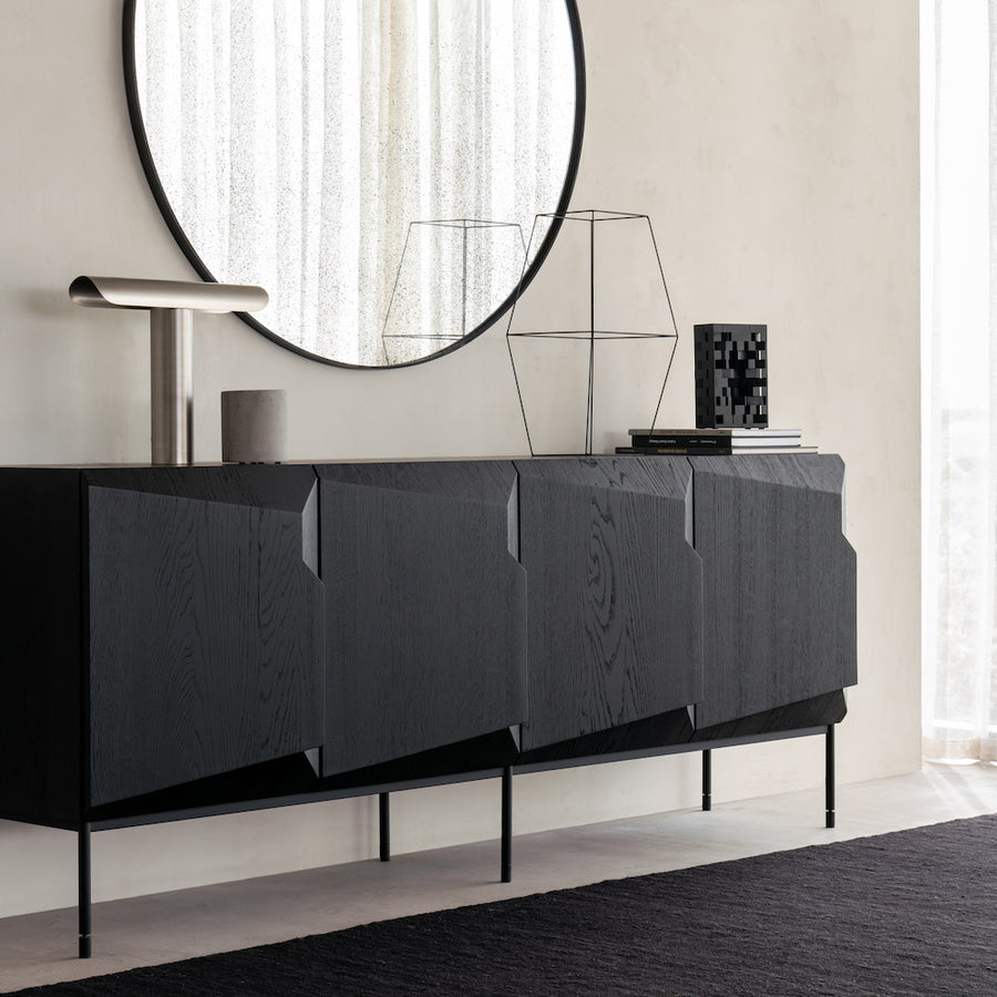 Ethnicraft Oak Stairs Sideboard - 4 Door