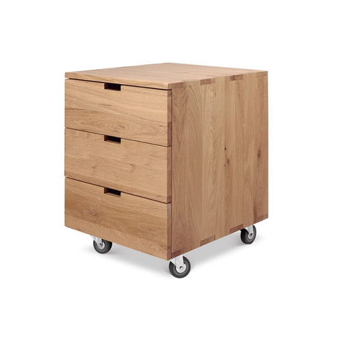 Ethnicraft Billy Box Rolling File Drawers