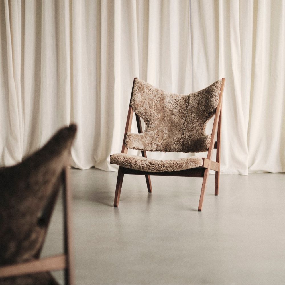 Menu | Knitting Chair - Sheepskin | Ib Kofod-Larsen | Palette & Parlor ...