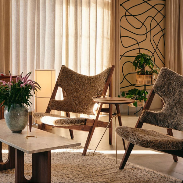 Menu | Knitting Chair - Sheepskin | Ib Kofod-Larsen | Palette & Parlor ...