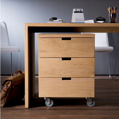 Ethnicraft Billy Box Rolling File Drawers