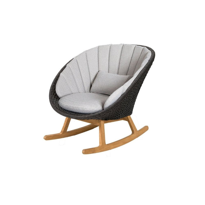 Peacock Rocking Chair with Teak Legs, Cane-line Soft Rope | Cane-line