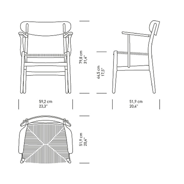 Carl Hansen Wegner CH26 Dining Chair | Palette & Parlor | Modern Design